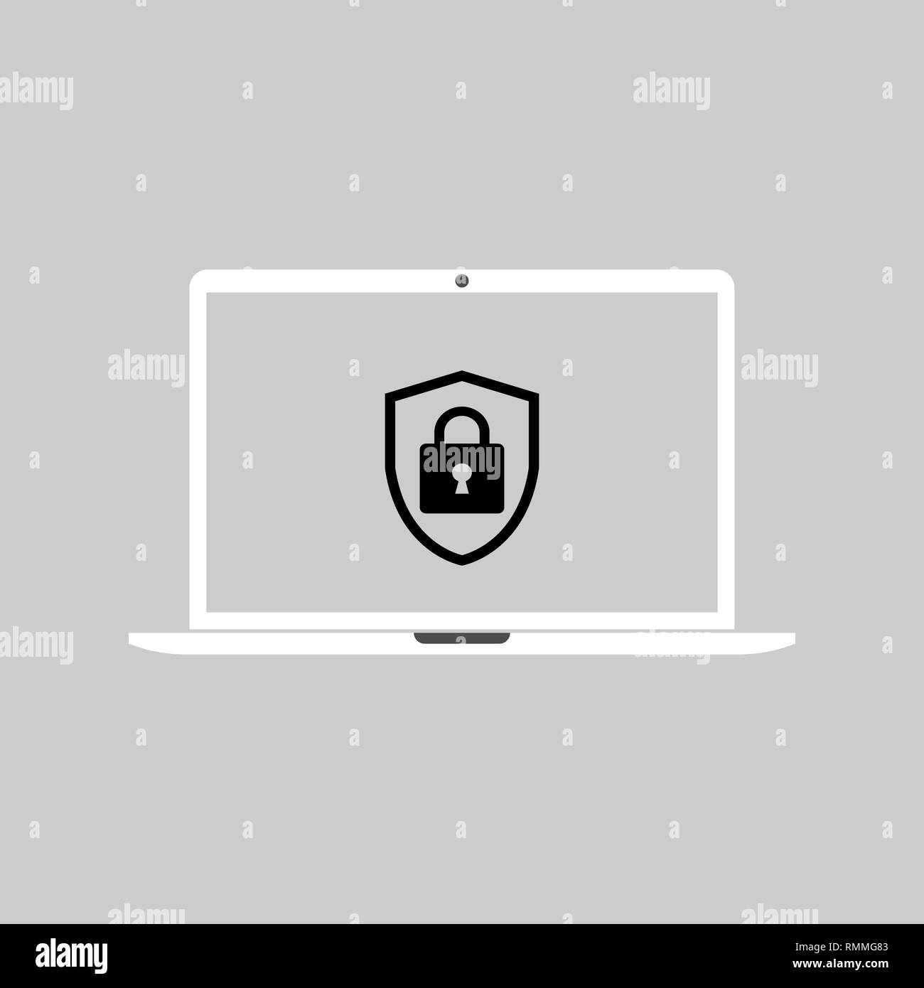 Vector illustration, flat design protection icon Stock Vector Image ...