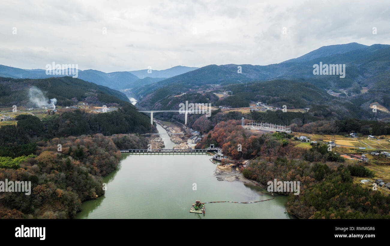 Bridge across Ena Gorge, Gifu, Chubu, Honshu, Japan Stock Photo - Alamy