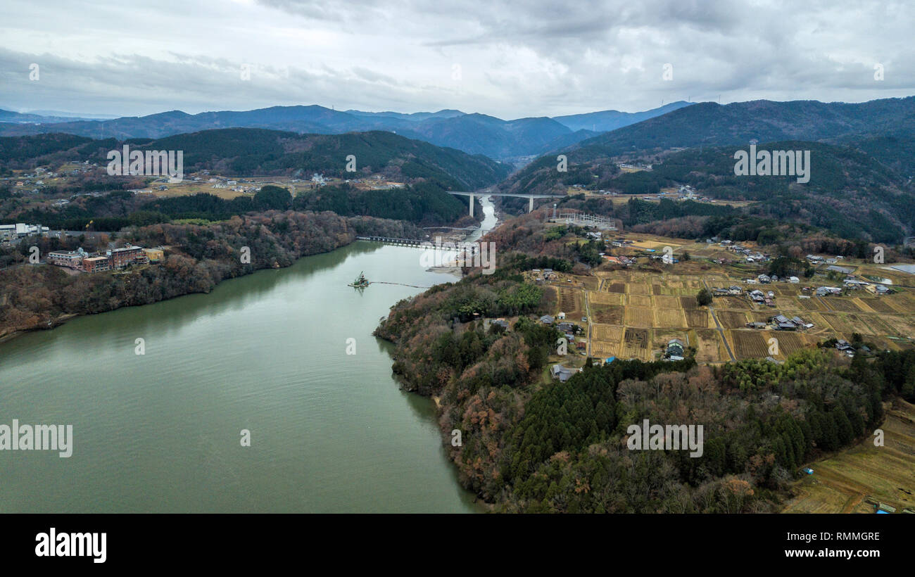 Bridge across Ena Gorge, Gifu, Chubu, Honshu, Japan Stock Photo - Alamy