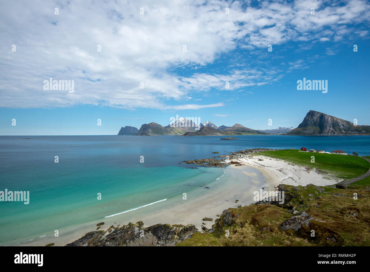 Stor Sandnes beach, Flakstad, Lofoten, Nordland, Norway Stock Photo - Alamy