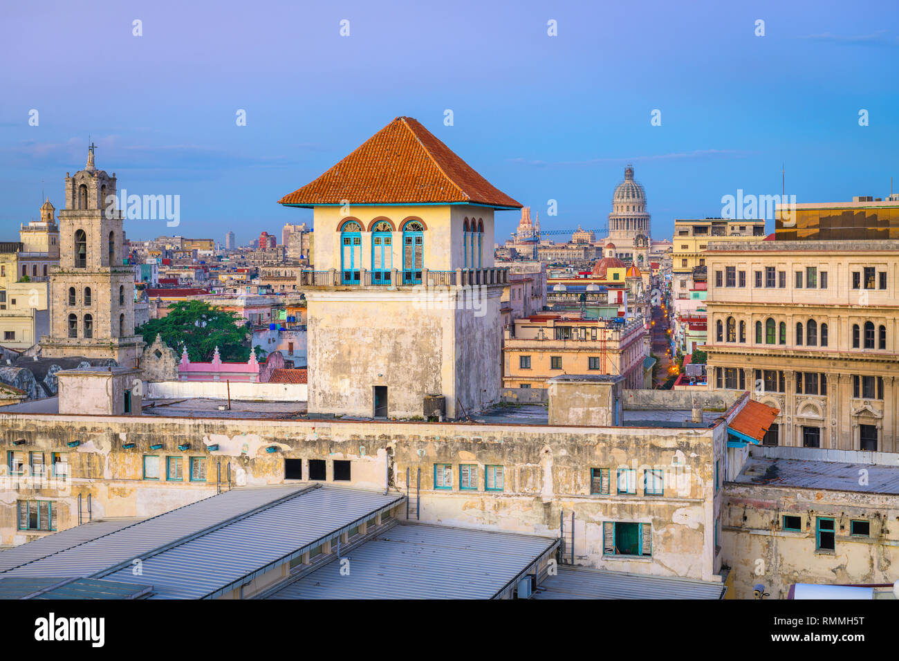Havana, Cuba downtown skyline from the port Stock Photo - Alamy