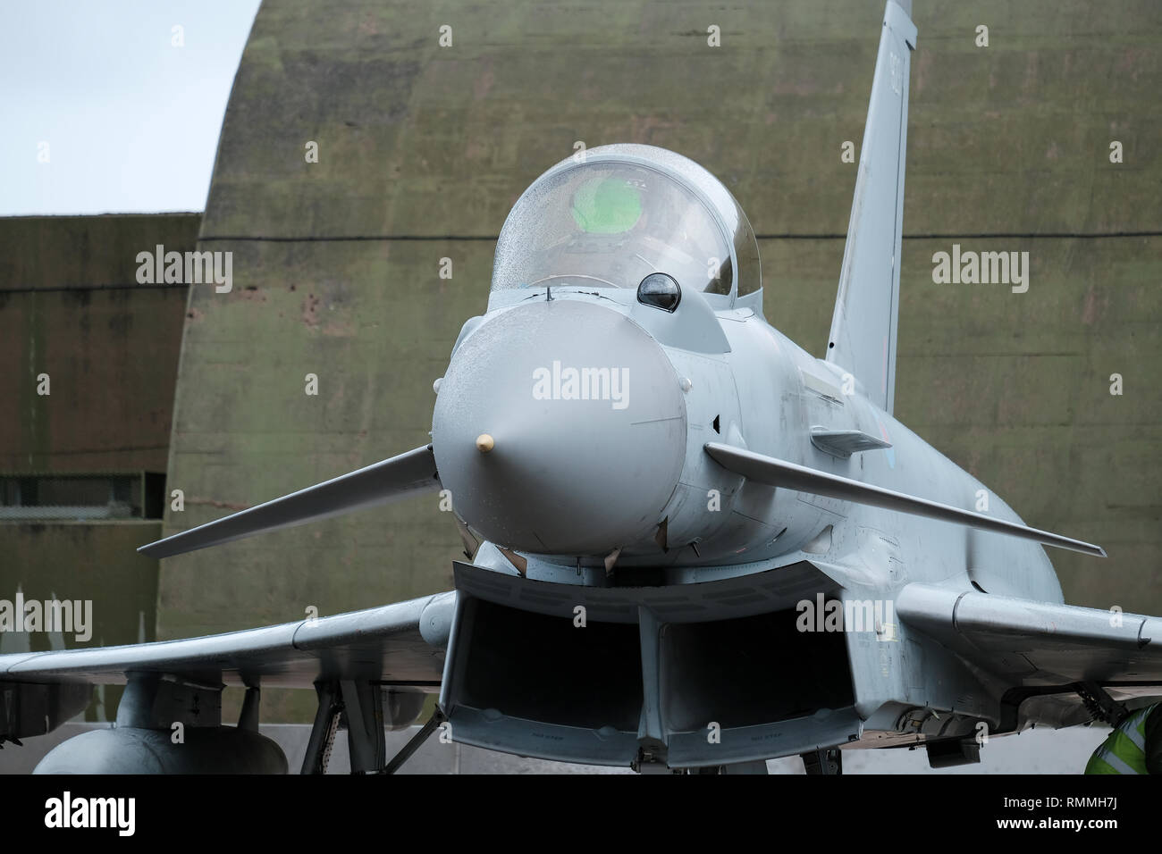 The front of an RAF Tornado jet fighter on the tarmac at RAF ...
