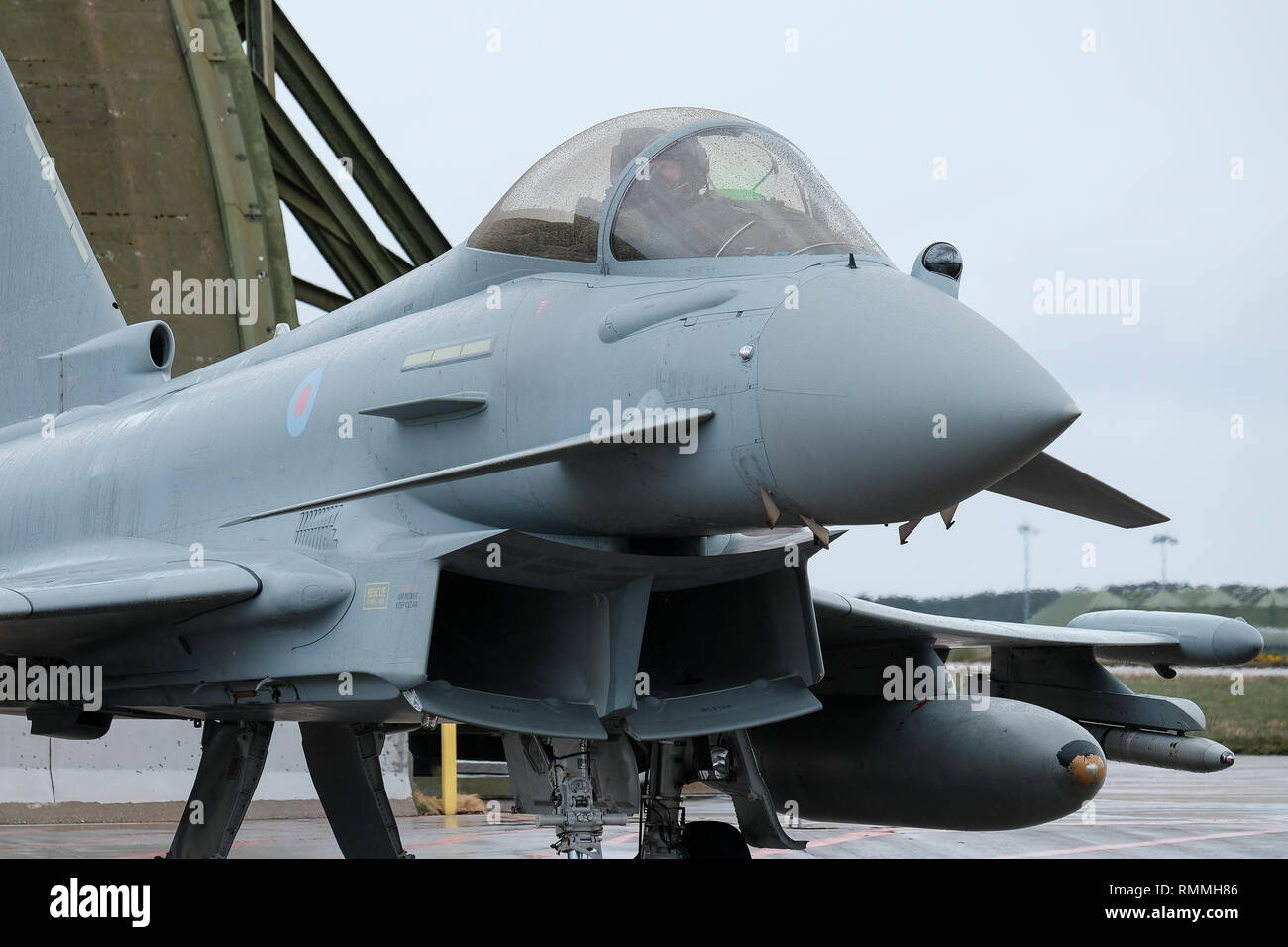 The front of an RAF Tornado jet fighter on the tarmac at RAF ...