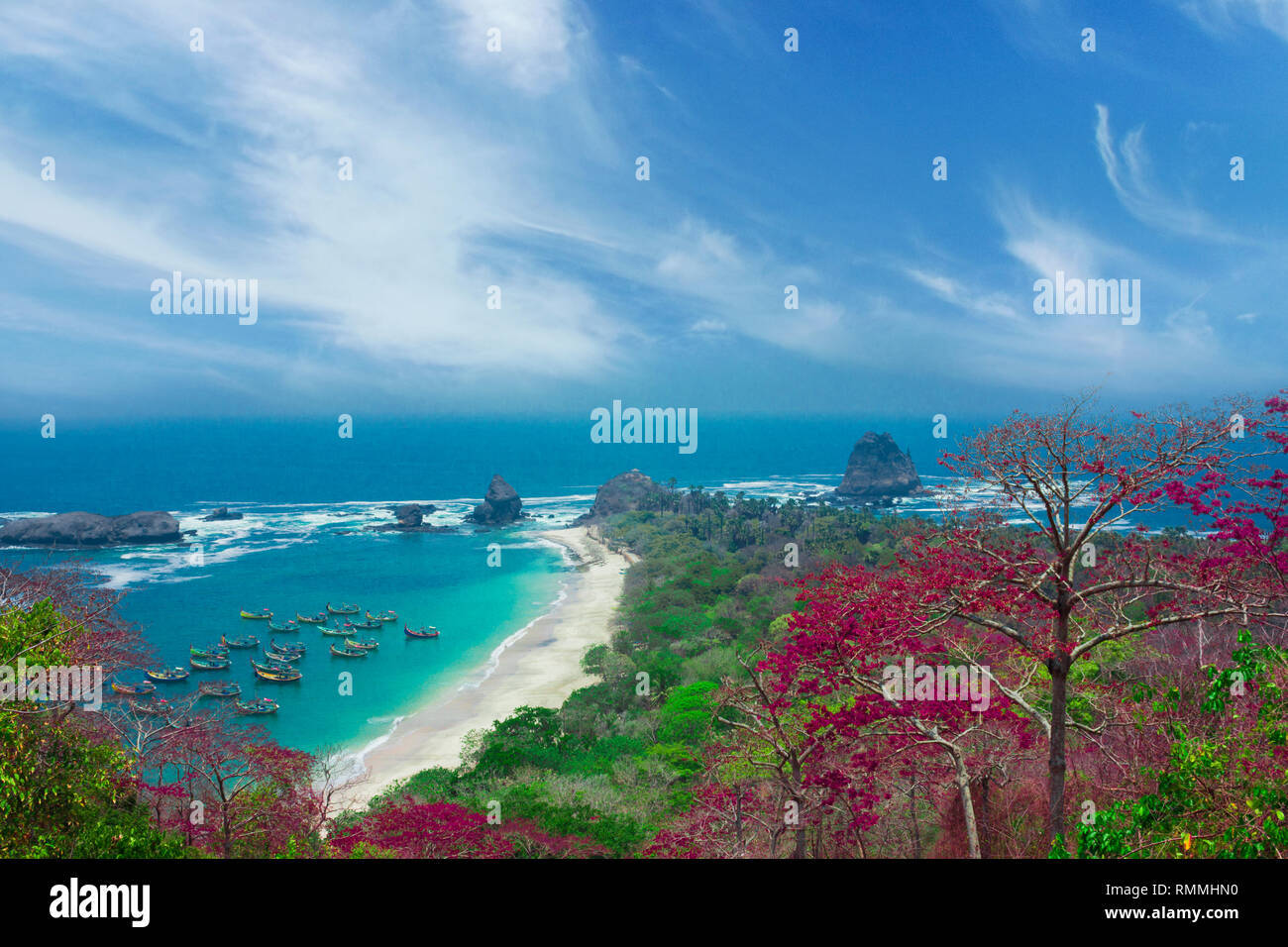 Papuma beach, Jember, East Java, Indonesia Stock Photo - Alamy