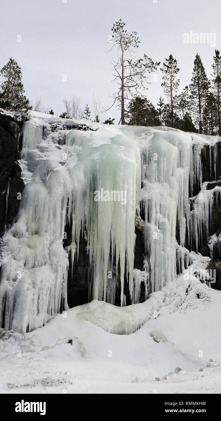 Arctic Frozen Waterfall, Norway Stock Photo - Alamy
