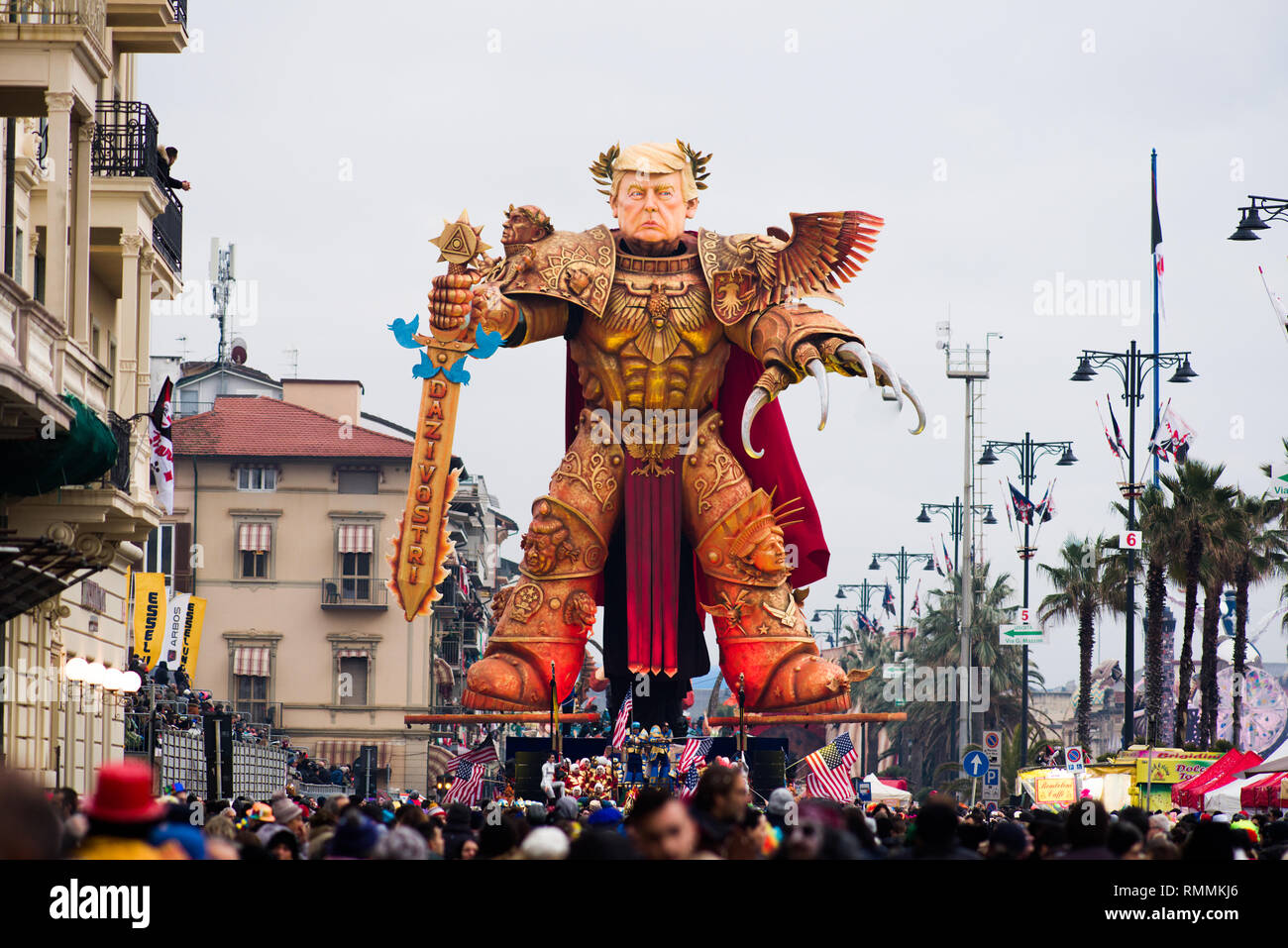 VIAREGGIO,ITALY-09: A giant paper-mache called "dazi nostri " is ...