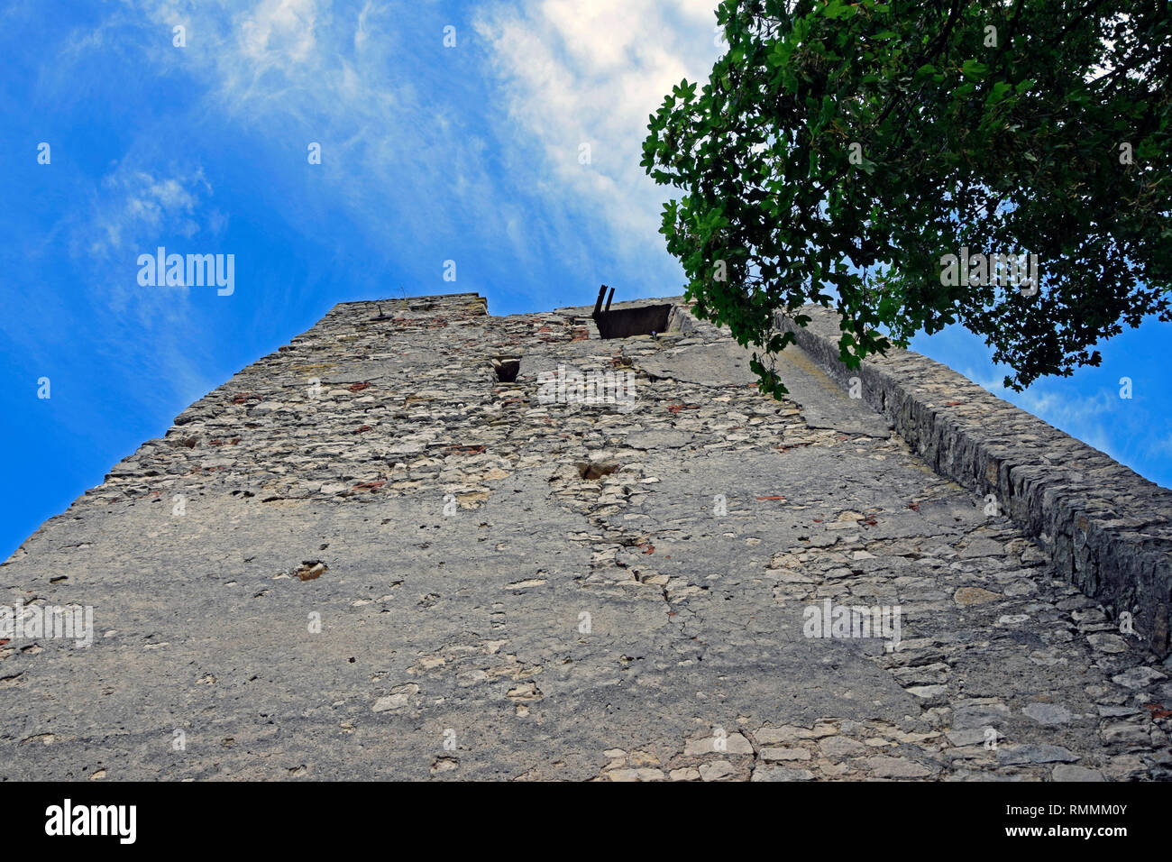 The ruins of a watch tower at the Almás castle (Almașului castle ...