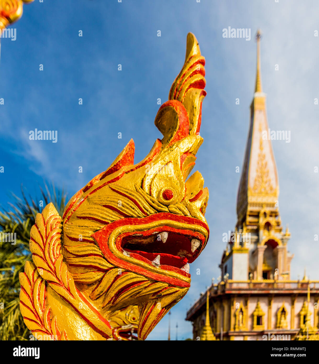 Chalong Temple in Thailand in Asia Stock Photo - Alamy