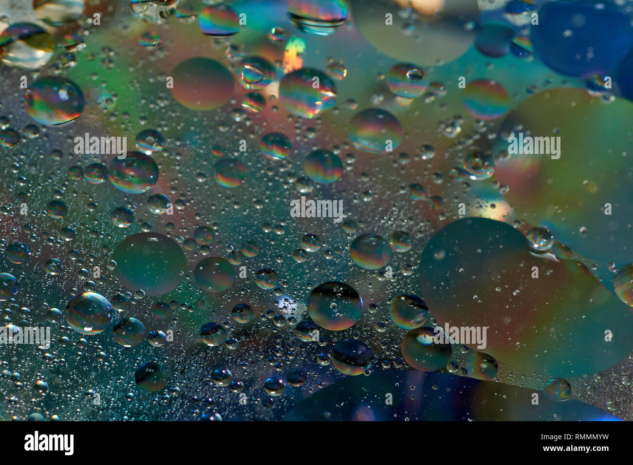 floating in the water abstract colorful oil drops Stock Photo - Alamy