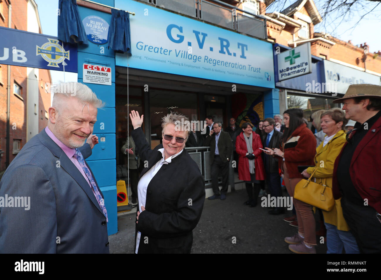 Tim and Julie Murray, the son and daughter of Ruby Murray, at an ...