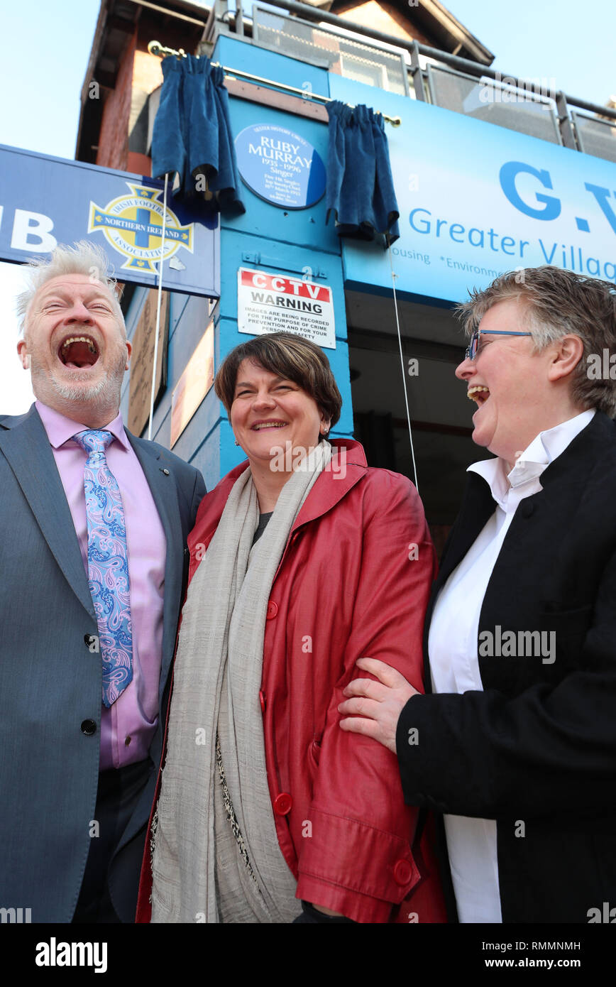 Tim and Julie Murray, the son and daughter of Ruby Murray, with DUP ...