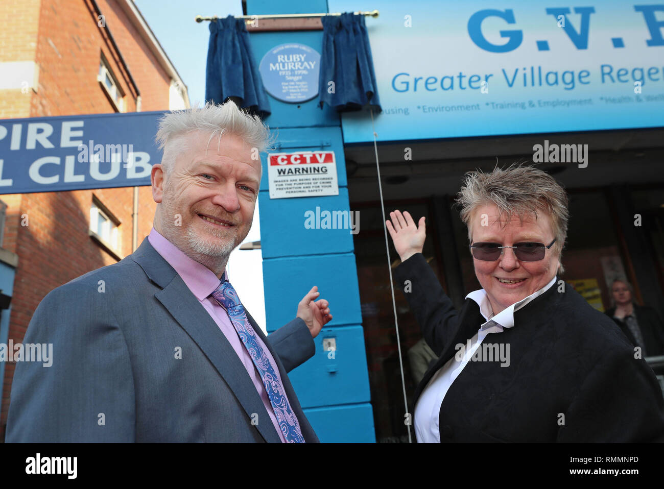 Tim and Julie Murray, the son and daughter of Ruby Murray, at an ...