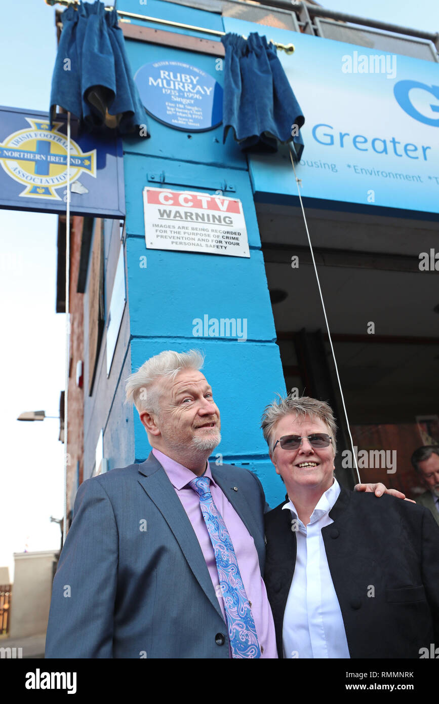 Tim and Julie Murray, the son and daughter of Ruby Murray, at an ...