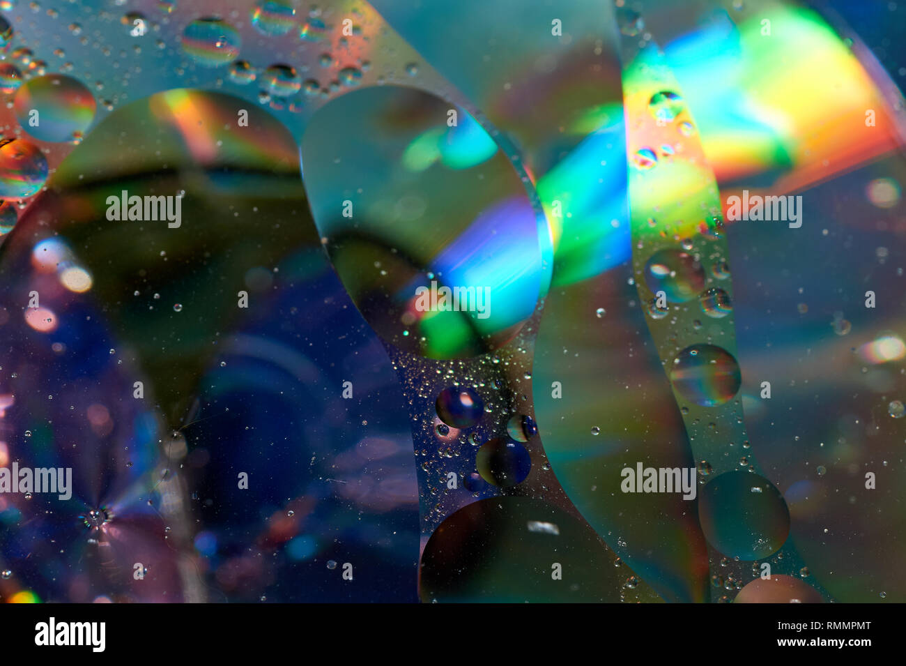 floating in the water abstract colorful oil drops Stock Photo - Alamy