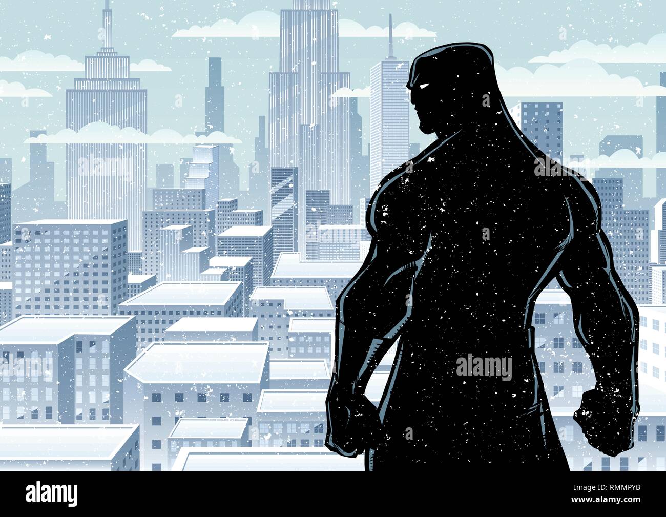 Man muscular silhouette rear view hi-res stock photography and images ...