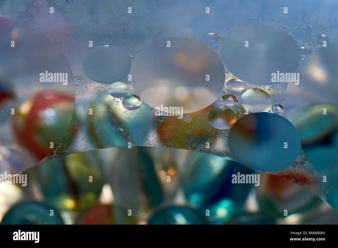 floating in the water abstract colorful oil drops Stock Photo - Alamy