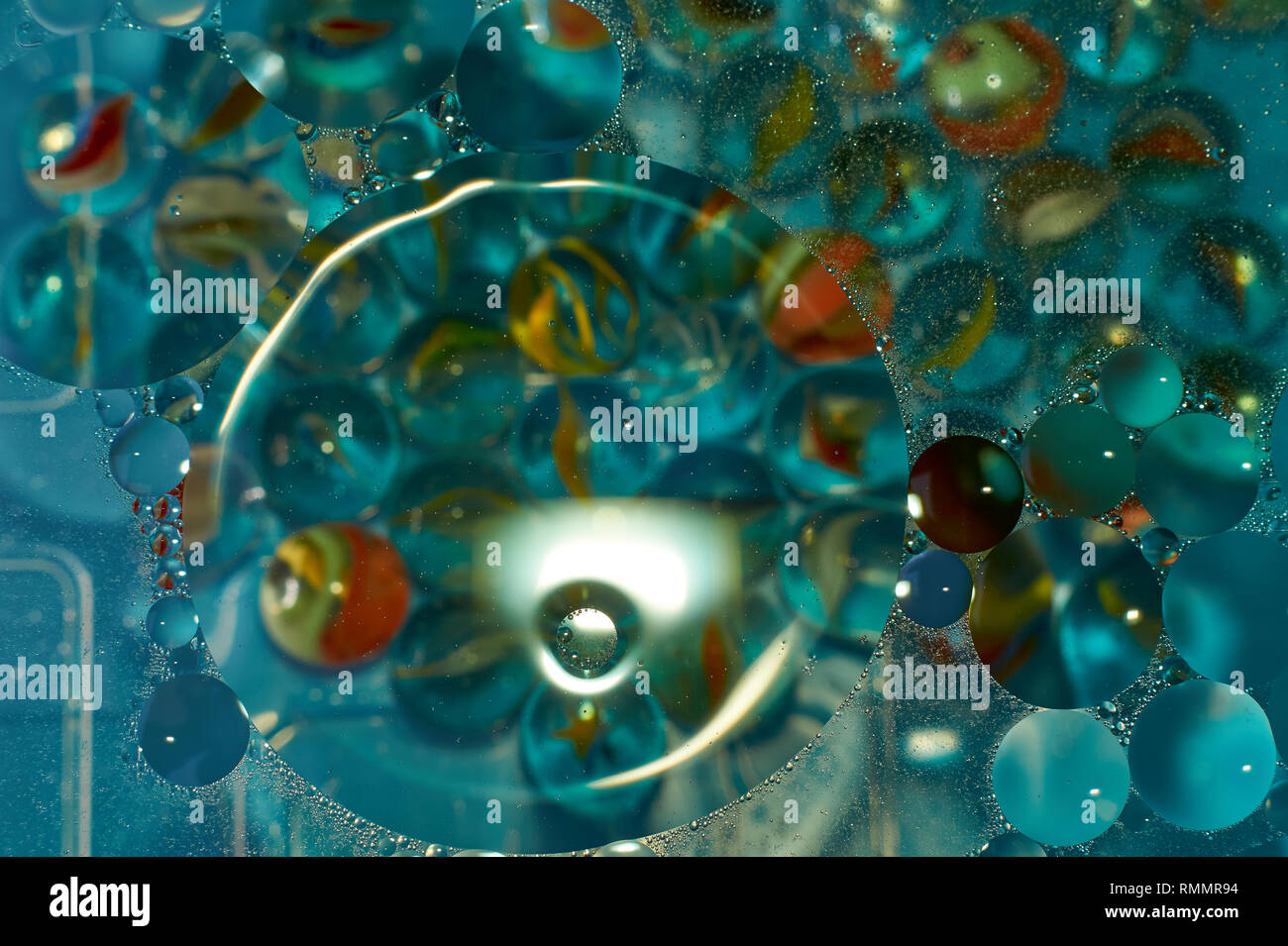 floating in the water abstract colorful oil drops Stock Photo - Alamy