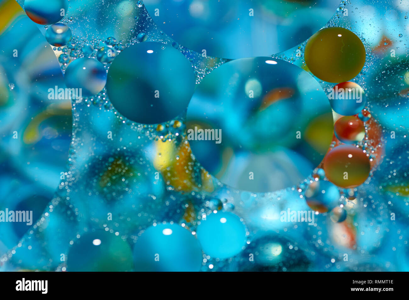 floating in the water abstract colorful oil drops Stock Photo - Alamy
