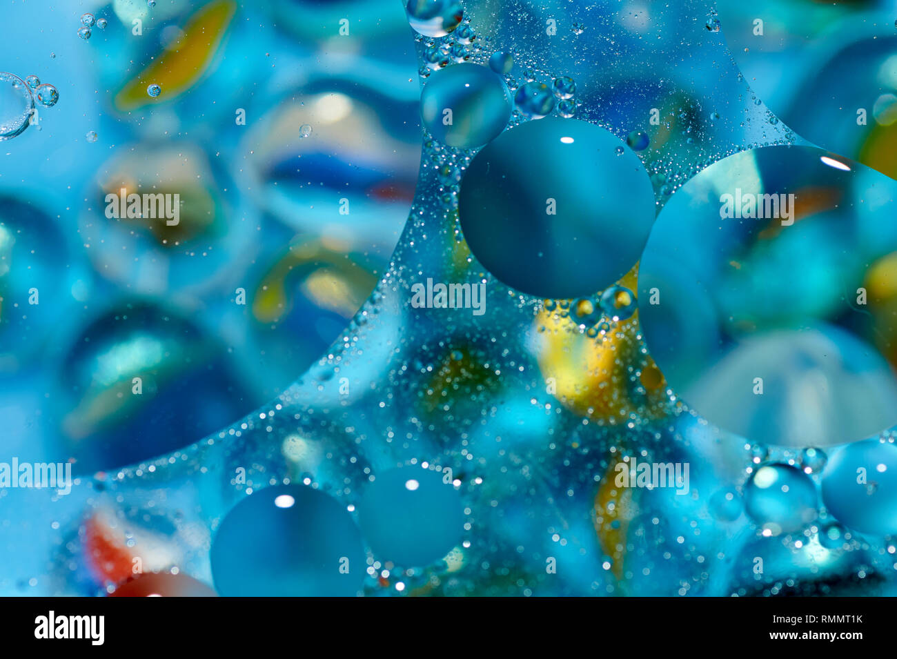 floating in the water abstract colorful oil drops Stock Photo - Alamy