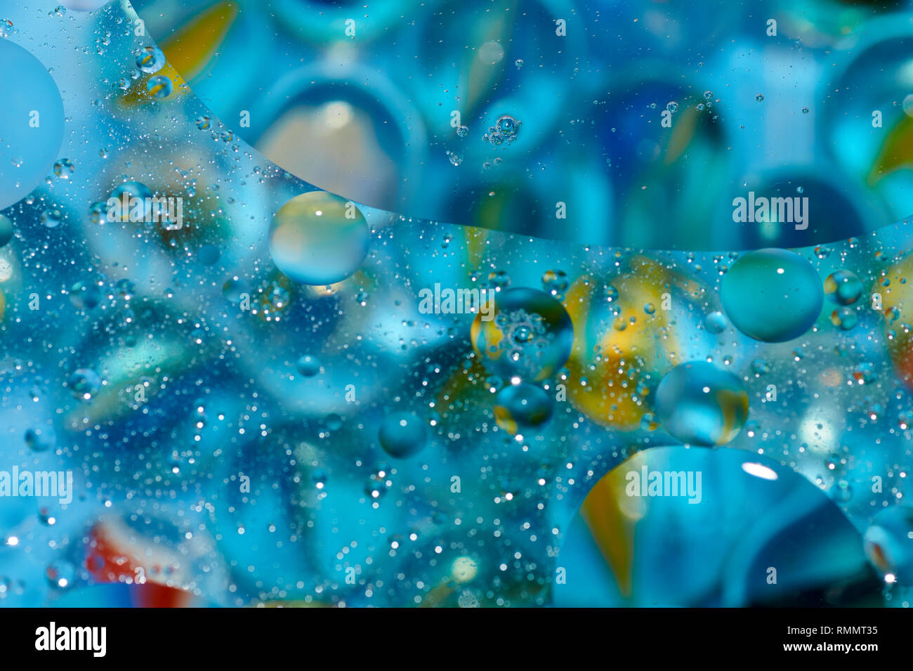 floating in the water abstract colorful oil drops Stock Photo - Alamy