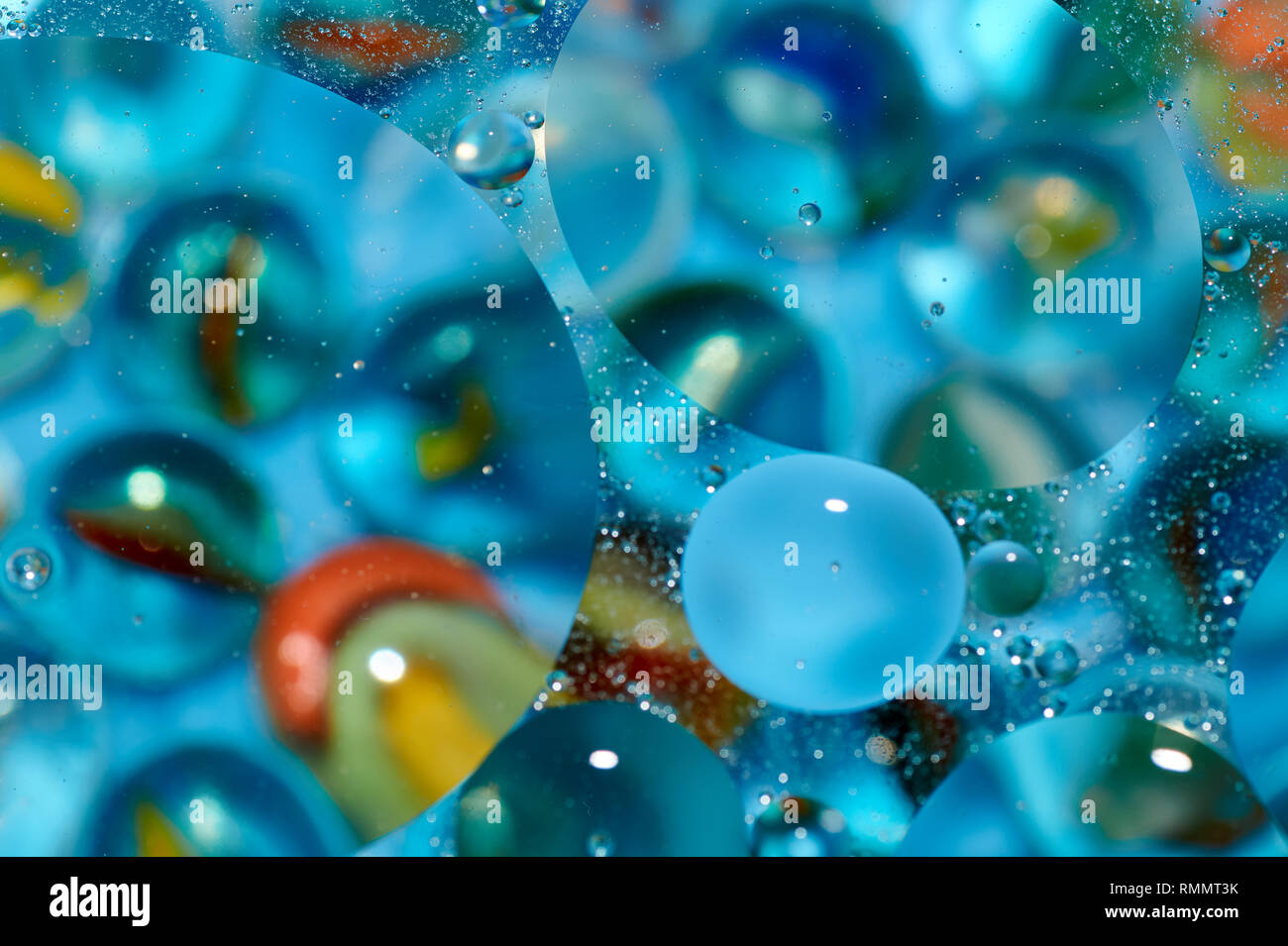 floating in the water abstract colorful oil drops Stock Photo - Alamy