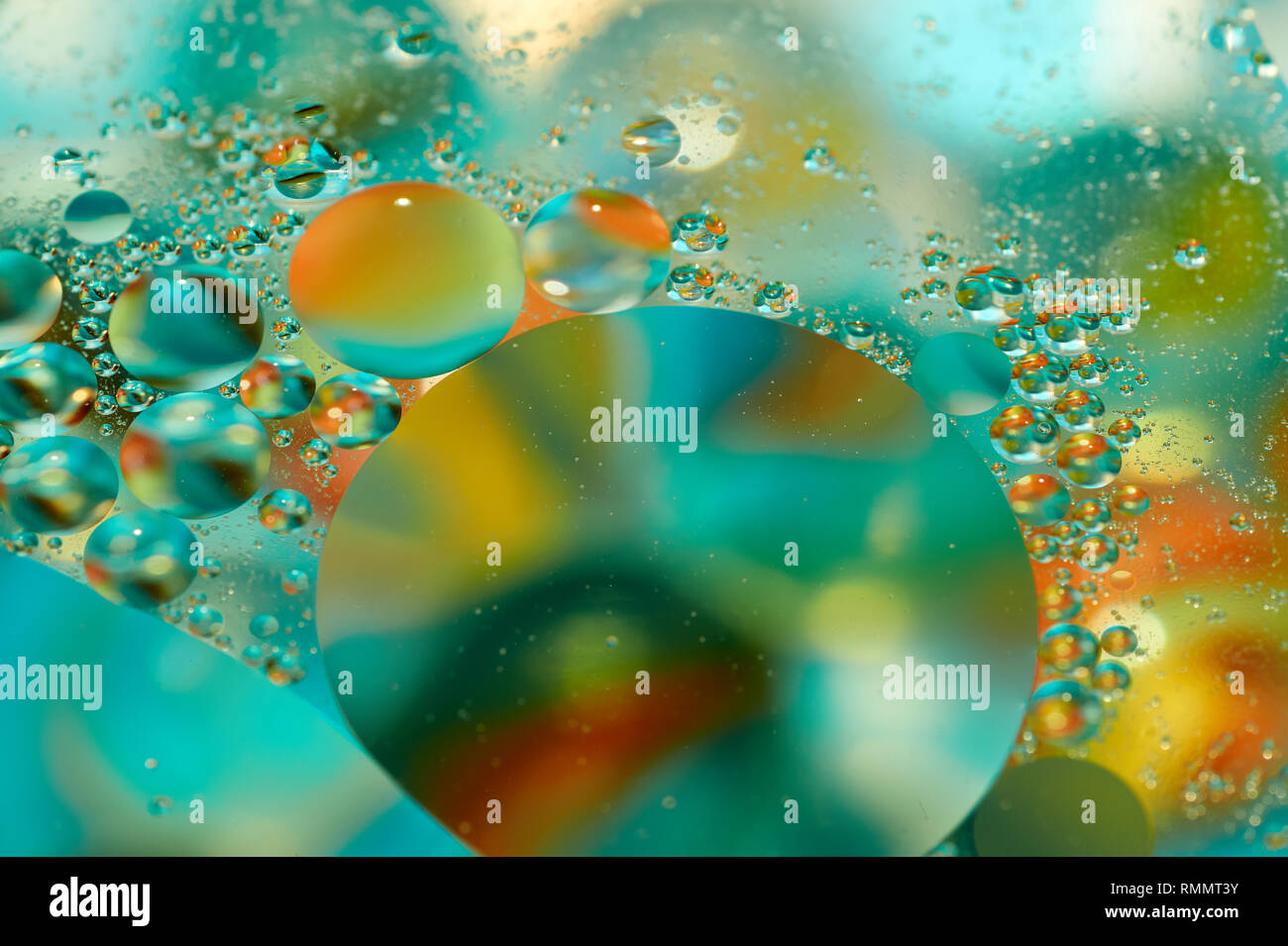 floating in the water abstract colorful oil drops Stock Photo - Alamy