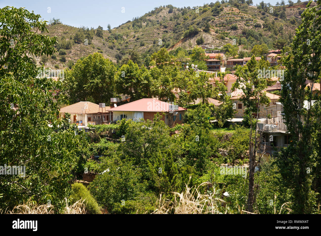 Old houses in Kakopetria village, Cyprus Stock Photo - Alamy