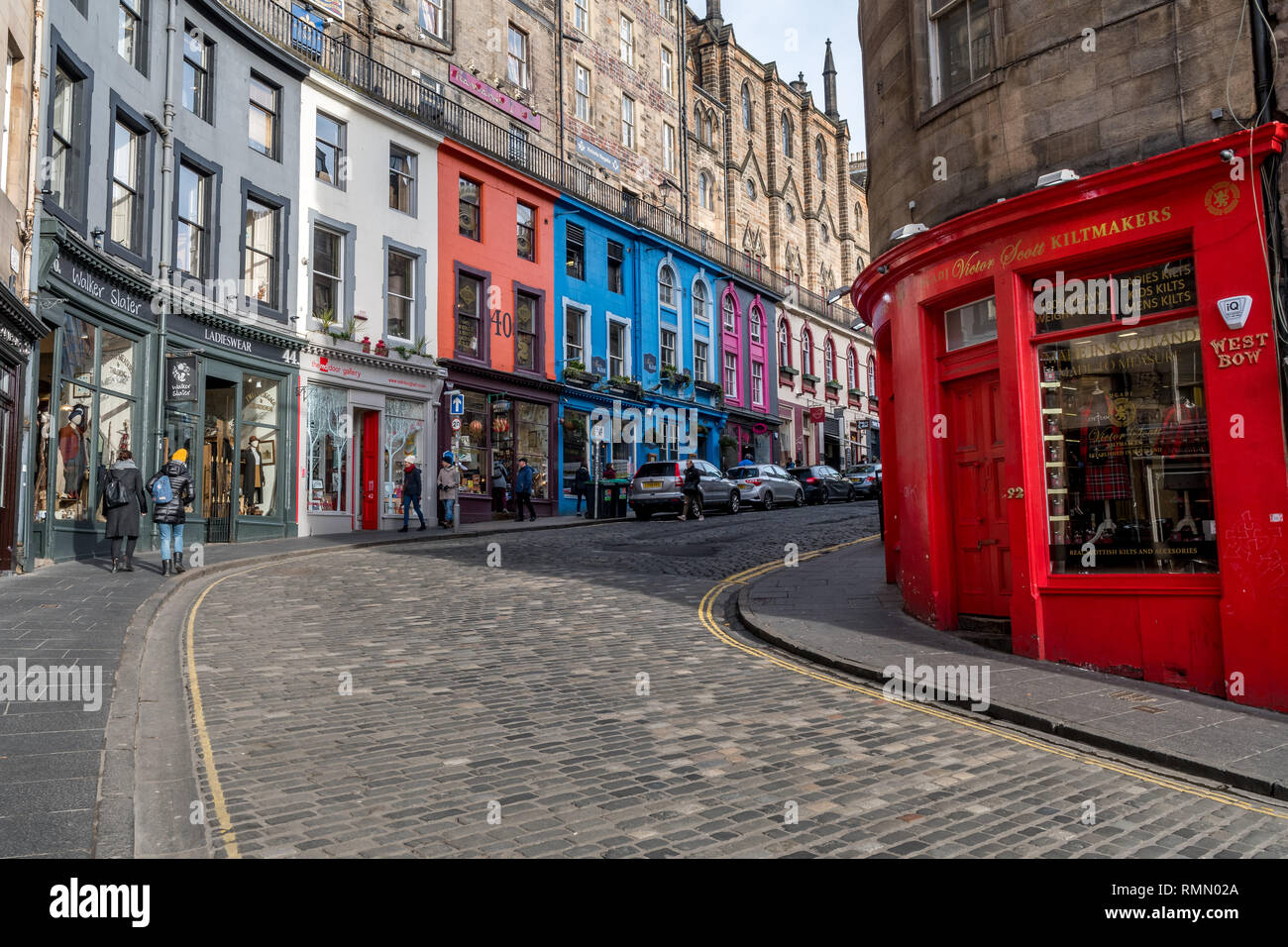 picturesque colorful shops in Victoria Street in the Oldtown of ...