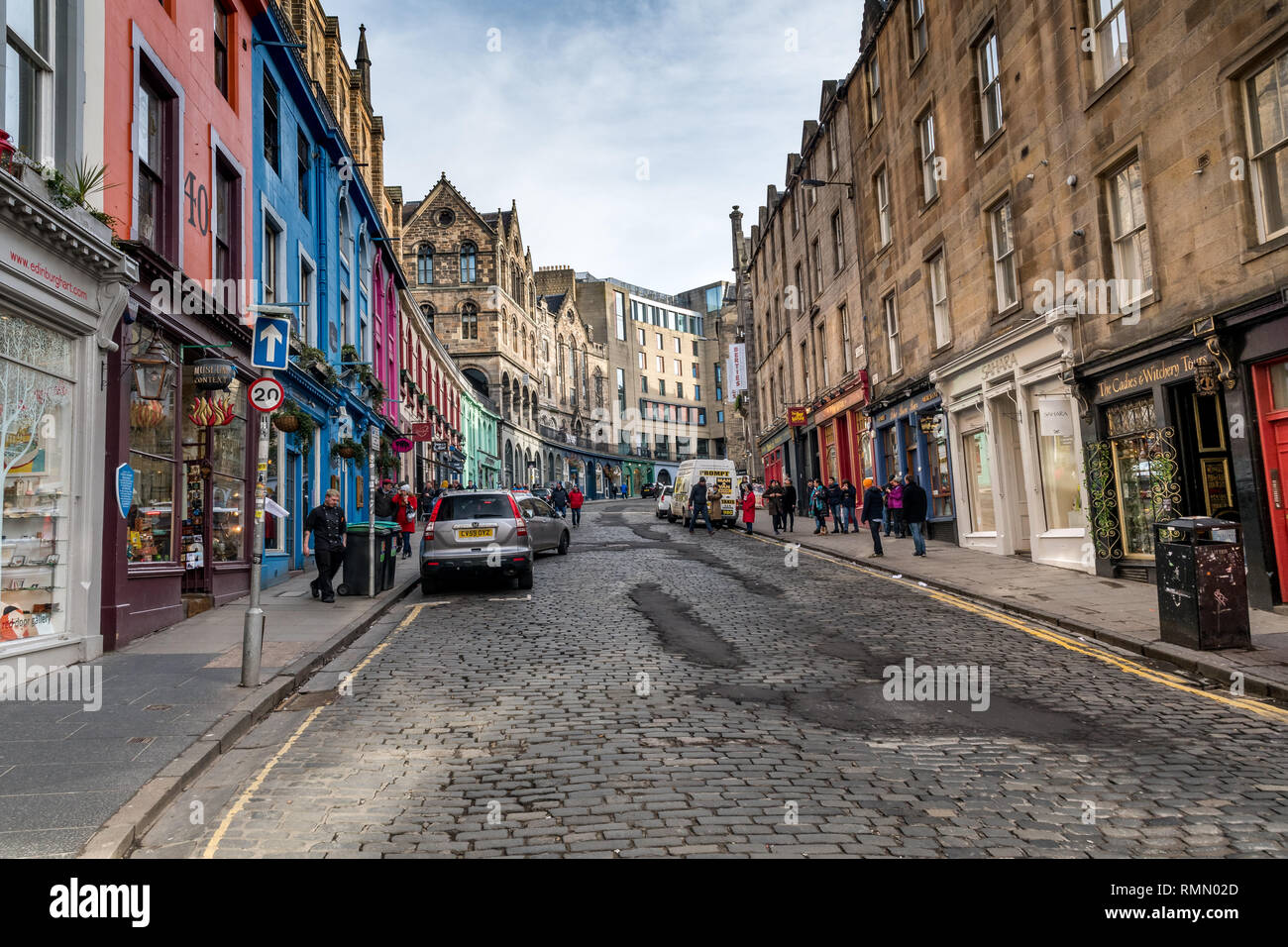picturesque colorful shops in Victoria Street in the Oldtown of ...