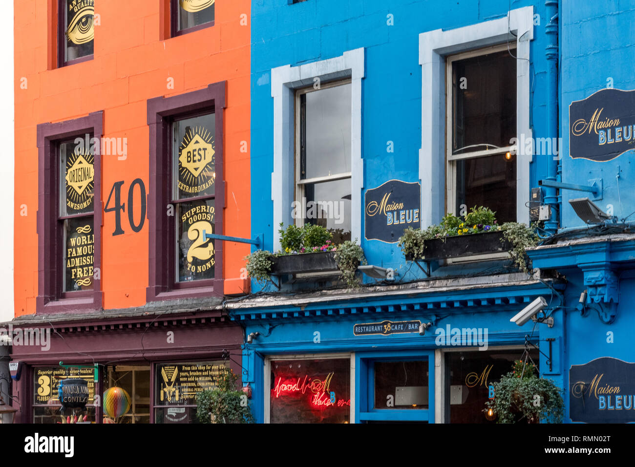 picturesque colorful shops in Victoria Street in the Oldtown of ...