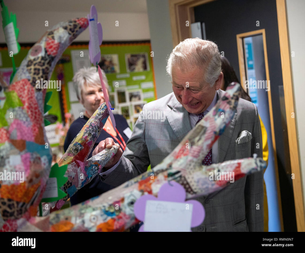 The Prince of Wales during a visit to Bletchingdon Parochial Church of ...