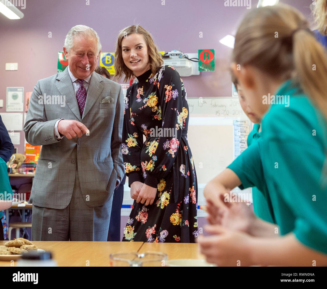 The Prince of Wales during a visit to Bletchingdon Parochial Church of ...