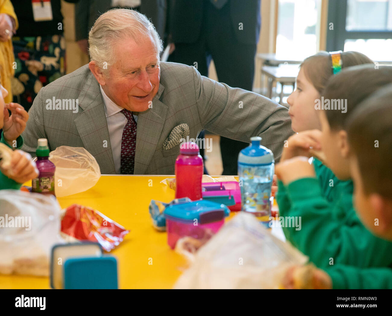 The Prince of Wales during a visit to Bletchingdon Parochial Church of ...