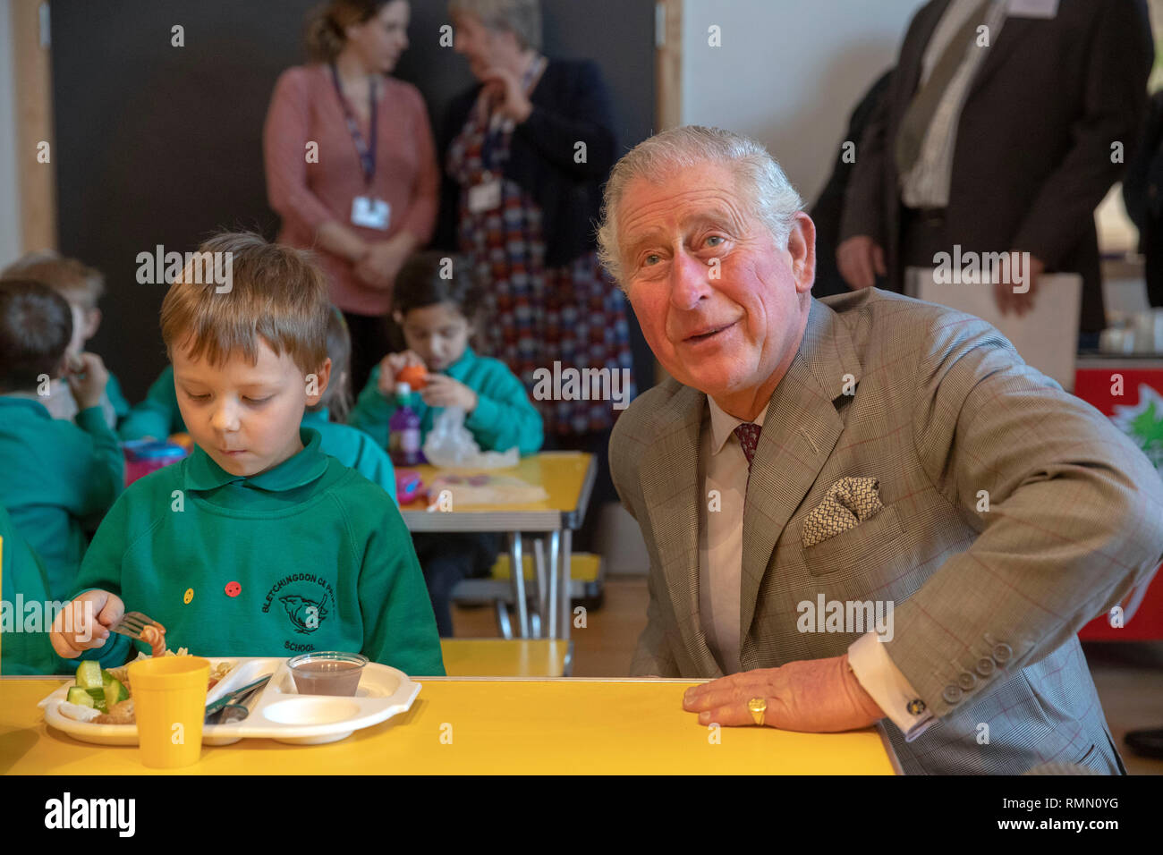 The Prince of Wales meets Mason (surname not given) during a visit to ...