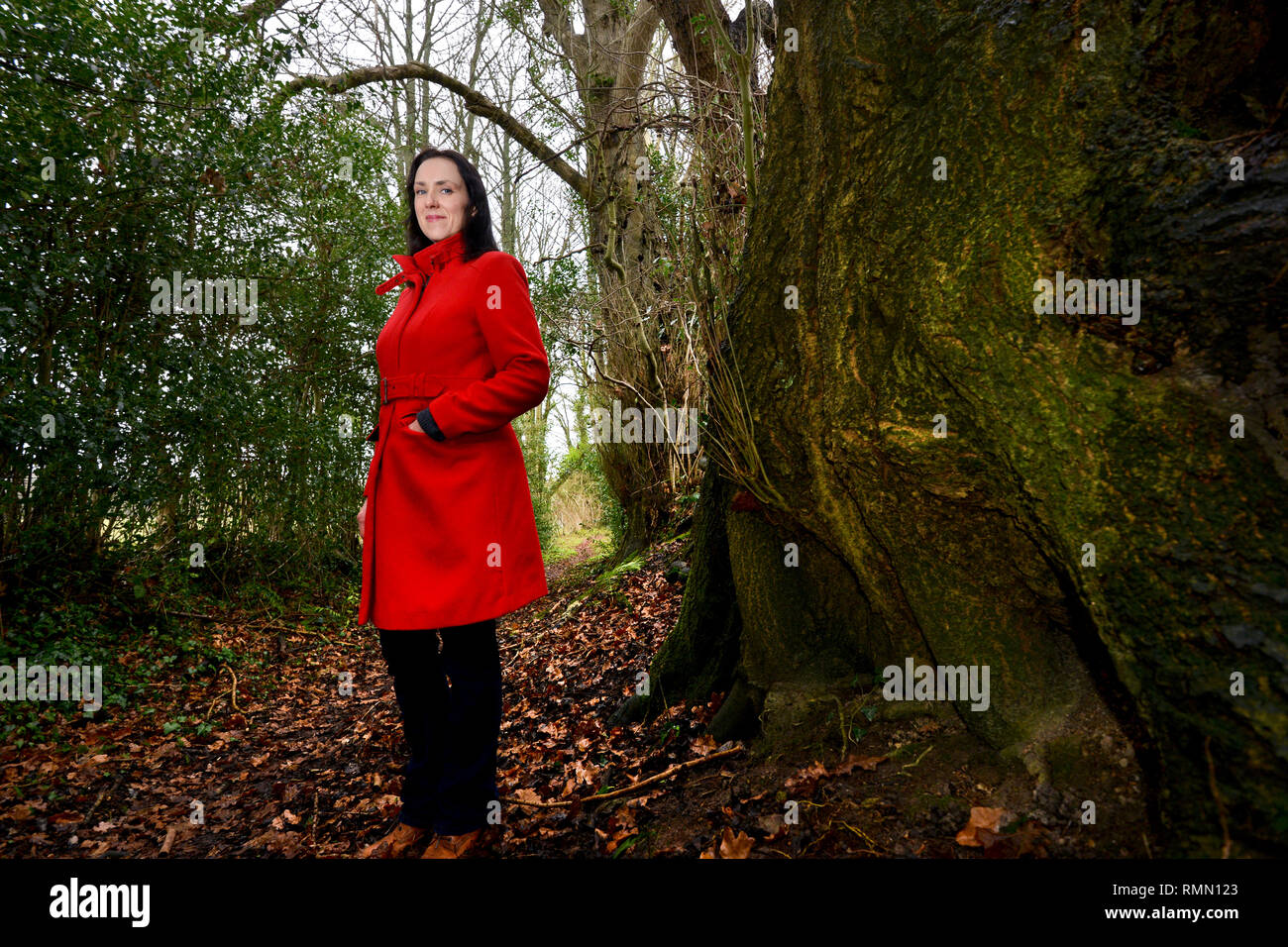Author Rachel Burge near her home in rural East Susserx Stock Photo - Alamy
