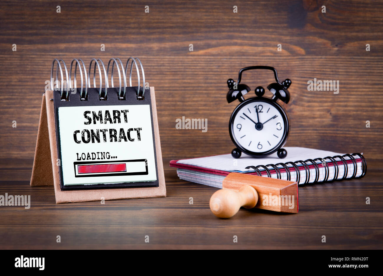 Smart contract loading concept. Business and success Stock Photo - Alamy