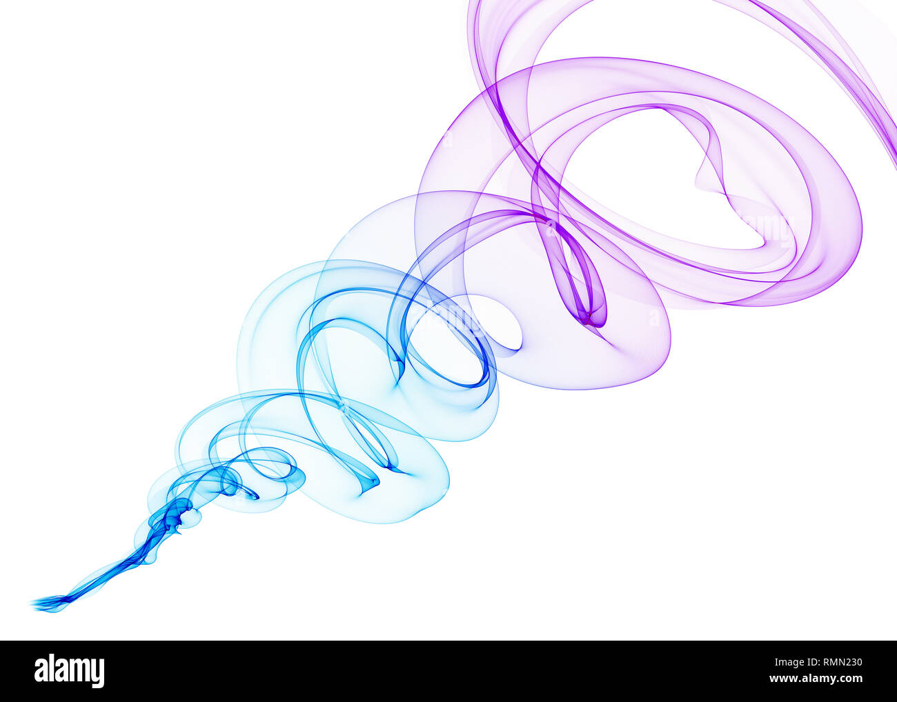 abstract colorful wavy smoke flame isolate over white background Stock ...