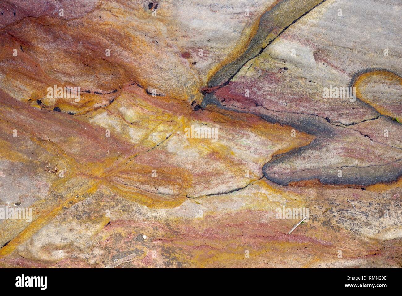 Colourful Sandstone Lisengang Bands in Scottish Carboniferous Geology ...
