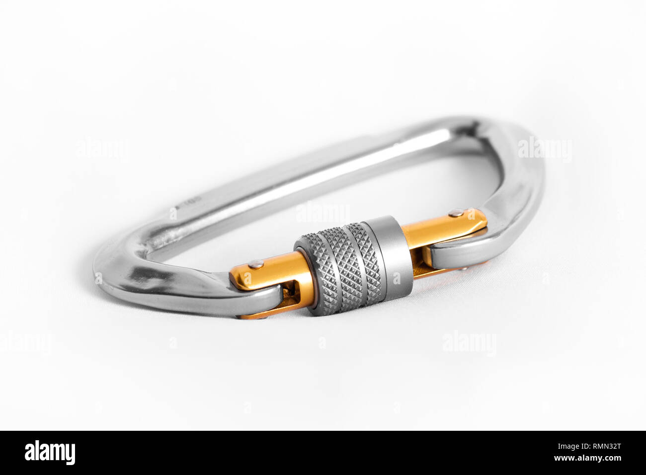 Modern climbing carabiner with lock mechanism with nice detail on the ...