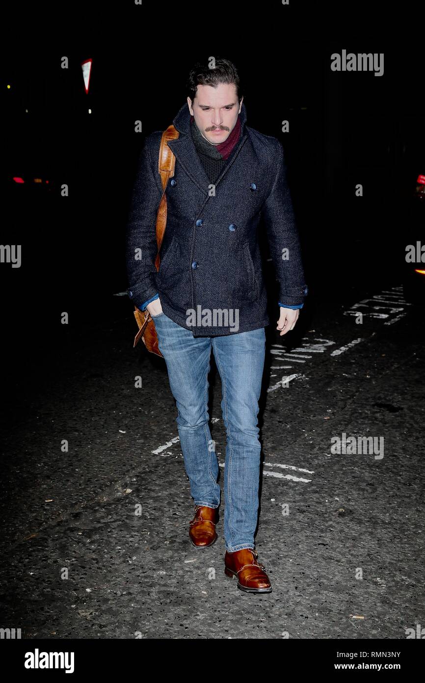 Kit Harington arriving at the studios of Radio 2 for a radio interview ...