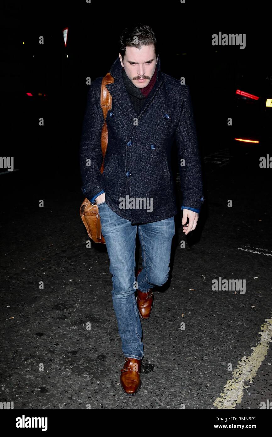 Kit Harington arriving at the studios of Radio 2 for a radio interview ...