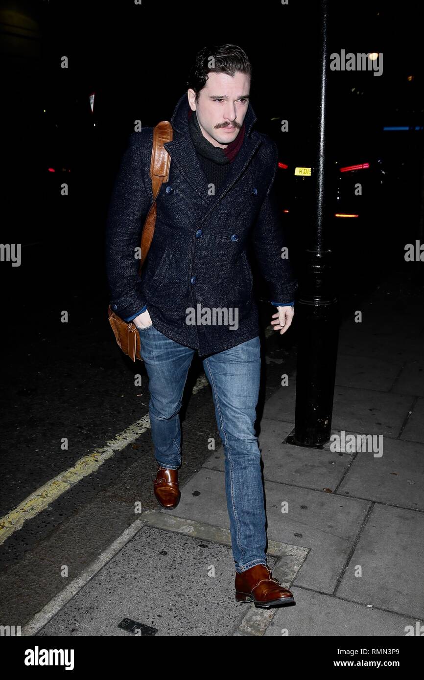 Kit Harington arriving at the studios of Radio 2 for a radio interview ...