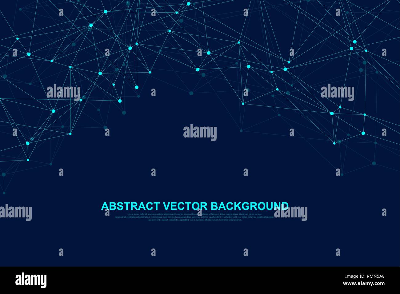Networking Connection Concept Abstract Technology Global Network Connections With Points And