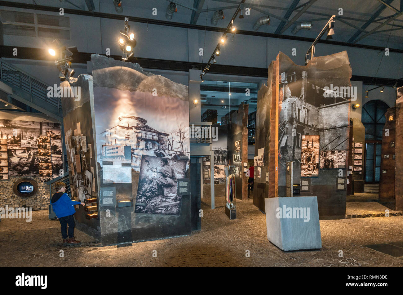 Displays at Warsaw Uprising Museum in Warsaw, Poland Stock Photo - Alamy