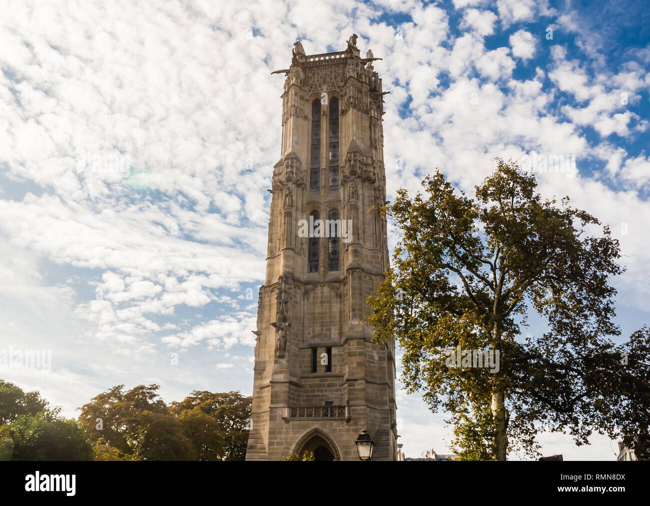 The Saint Jacques Tower in the center of Paris Stock Photo - Alamy