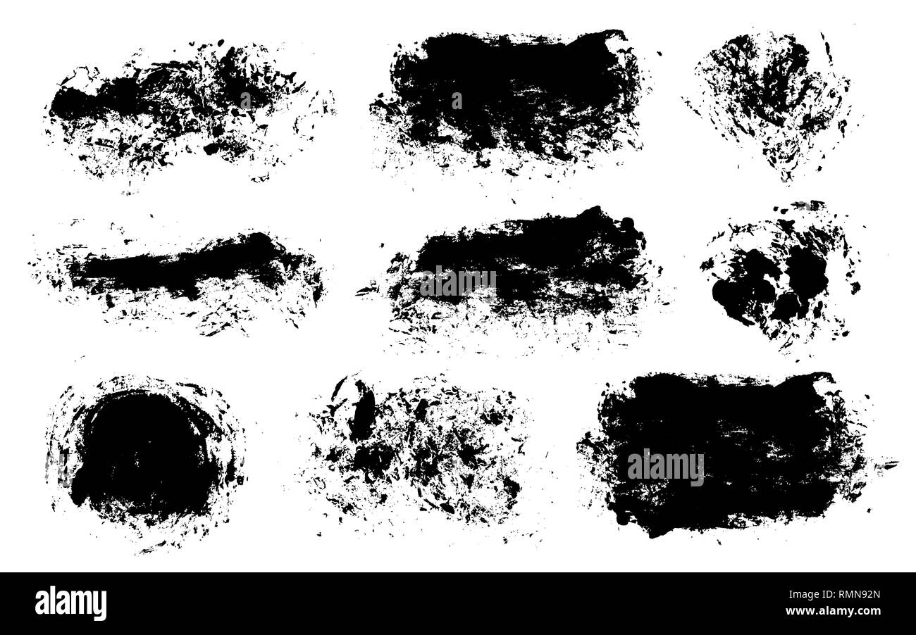 Set paint ink brush hi-res stock photography and images - Alamy