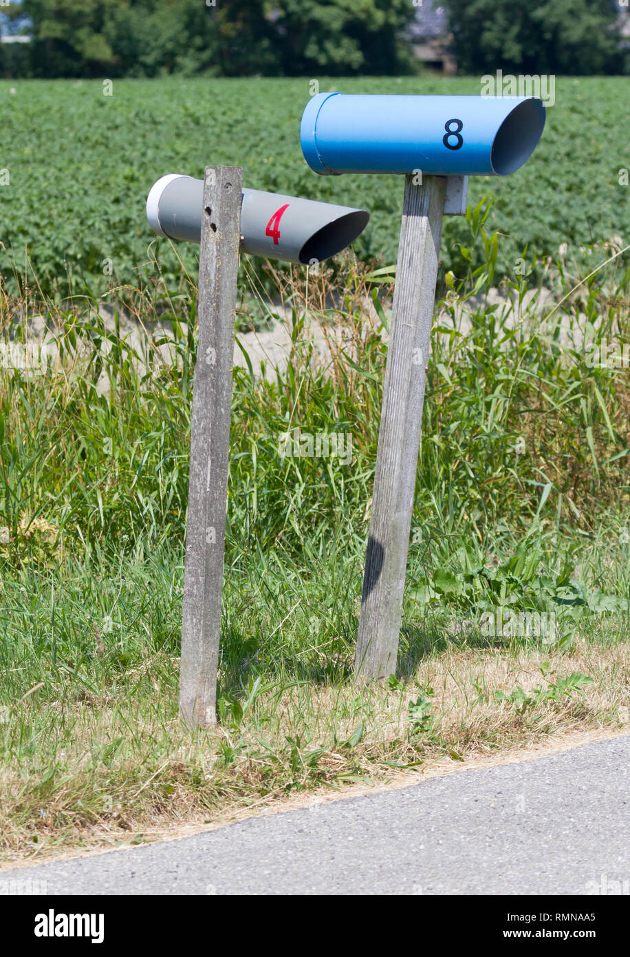 Simple mail box on country home - The Netherlands Stock Photo - Alamy