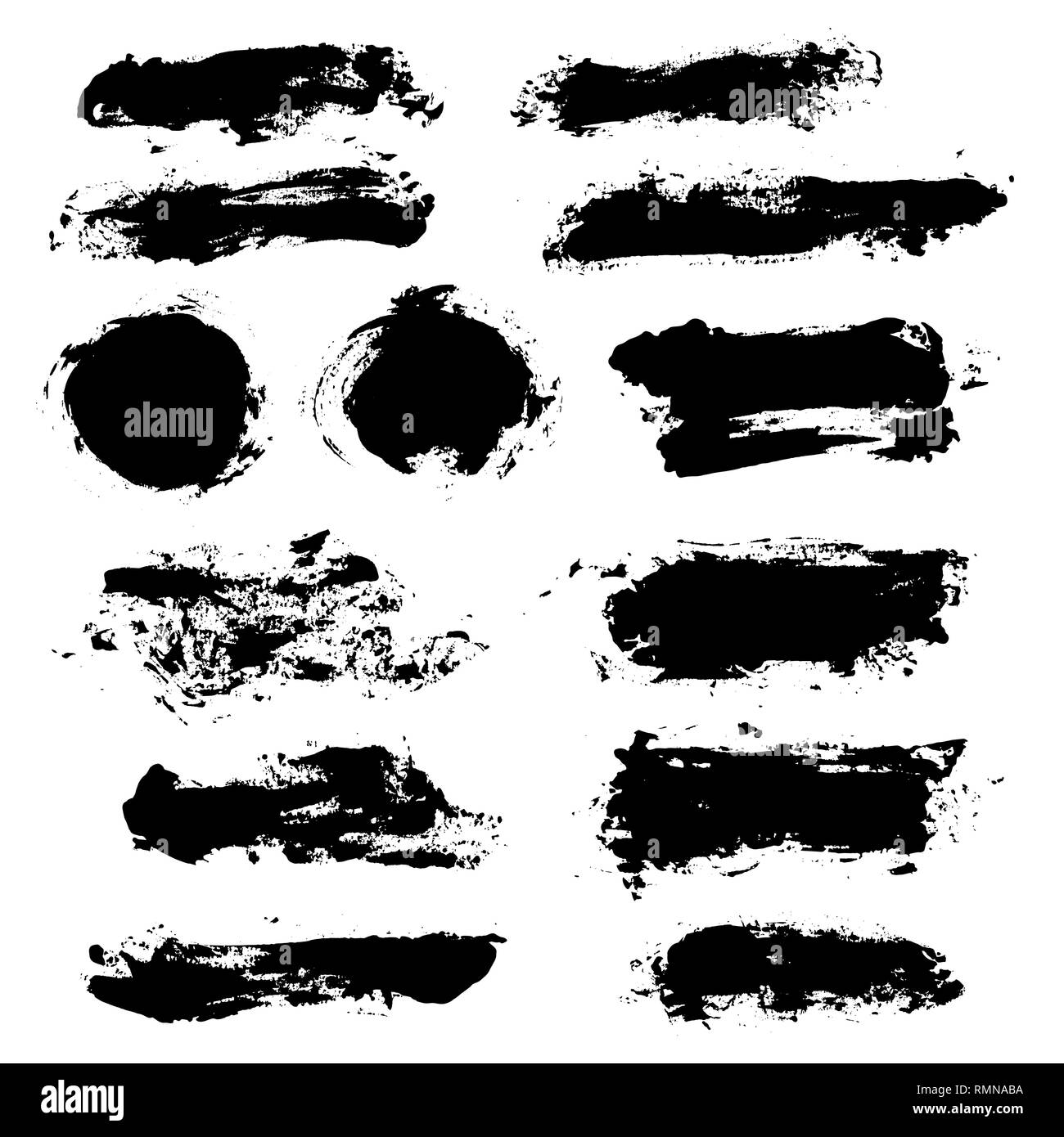 Ink blots paint splatters Stock Vector Images - Alamy