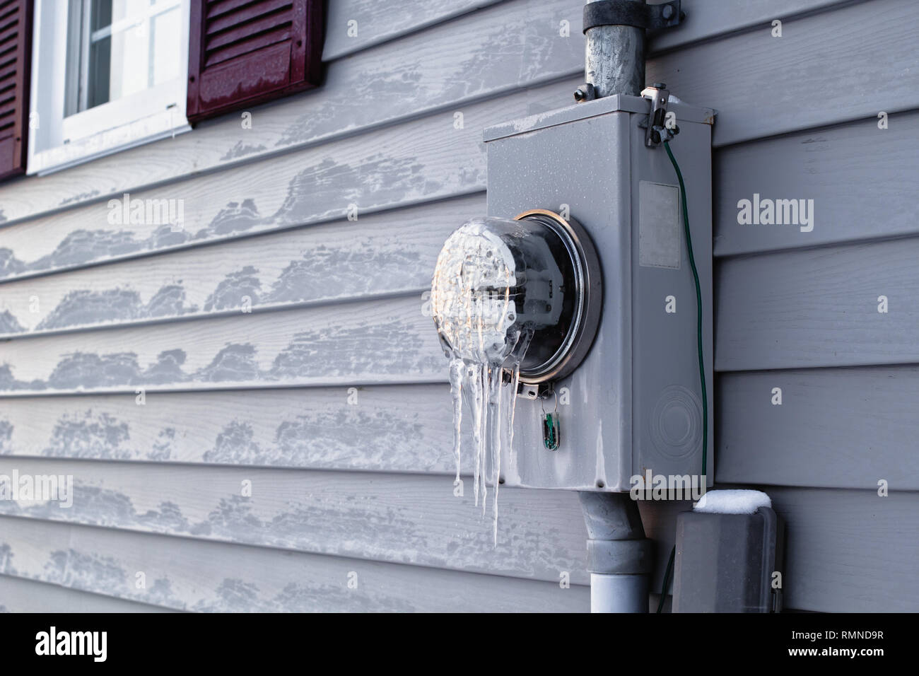 Electrical Meter On House
