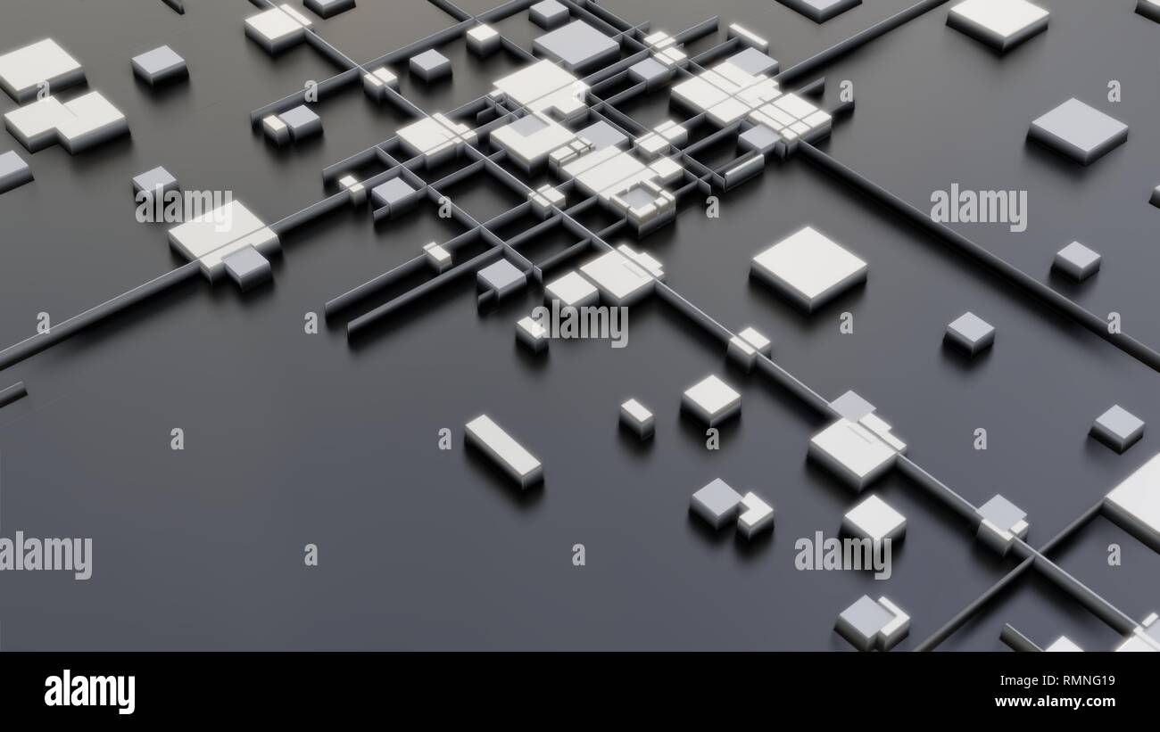 Abstract Technology Background With Cubes Stock Photo - Alamy